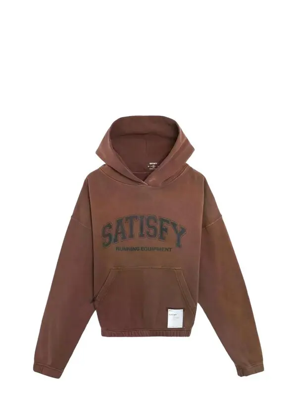 Satisfy Logo-print Hoodie - Brown