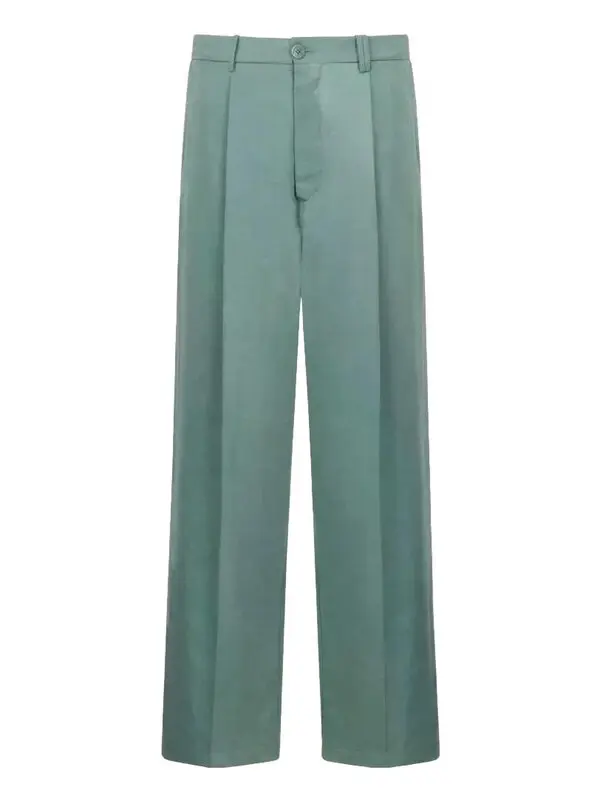 Marni Pleated Wide-leg Trousers - Green