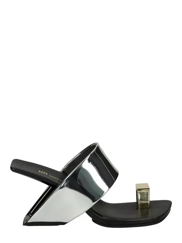 United Nude Loop Toe High Metallic-effect Toe-ring Sandals - Silver