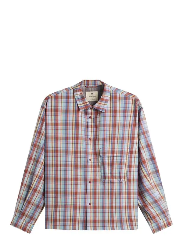SNOW PEAK Fade Check Breezy Shirt - Red