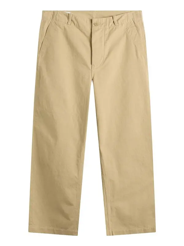 KAPTAIN SUNSHINE Cotton Drill Wide Trousers - Khaki