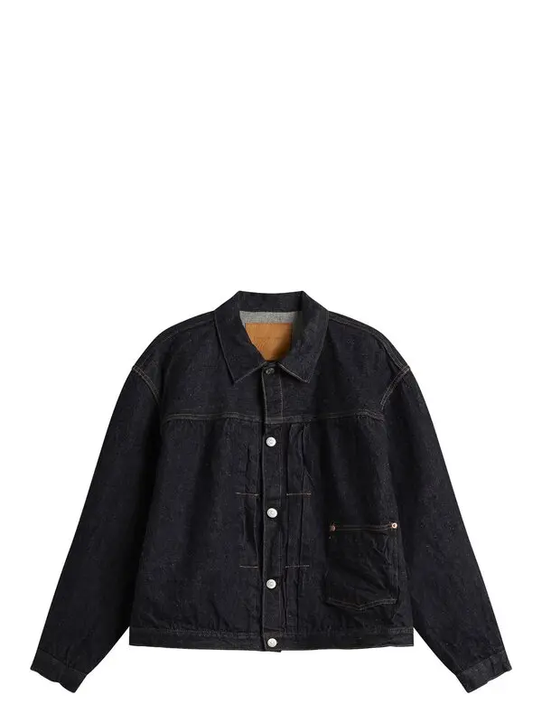 KAPTAIN SUNSHINE Indigo Wash Denim Tracker Jacket - Indigo One Wash