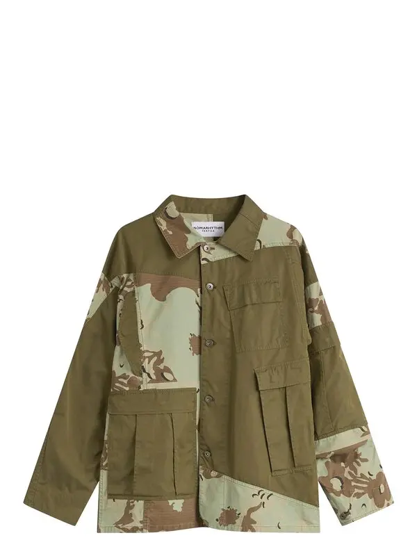 NOMARHYTHM TEXTILE X Needles Rebuild Coverall Jacket - Olive X Camo