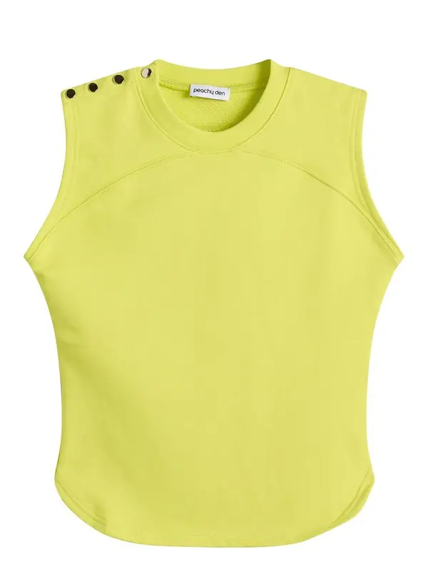 PEACHY DEN Trixie Sweat Vest Top - Highlighter