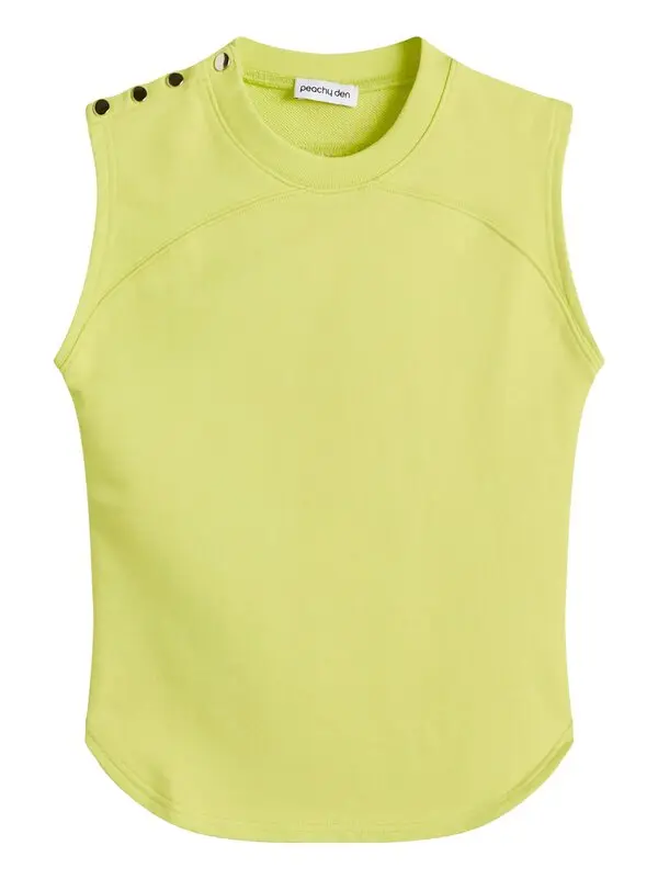 PEACHY DEN Trixie Sweat Vest Top - Highlighter
