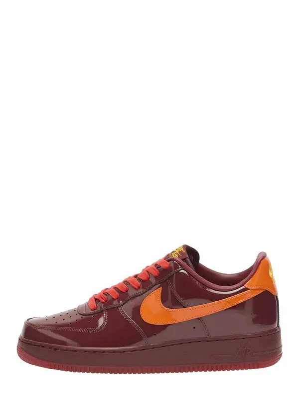 Nike Air Force 1 Low Patent Sneakers - Dark Team Red/university Gold