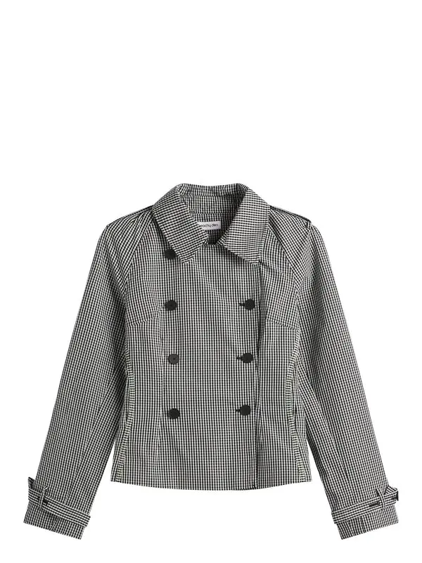 PEACHY DEN Henri Double-breasted Jacket - Checkers