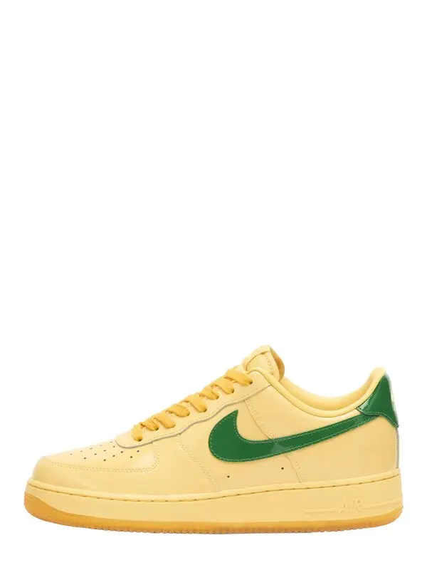 Nike Air Force 1 Low Patent Sneakers - Topaz Gold/pine Green/light Laser Orange