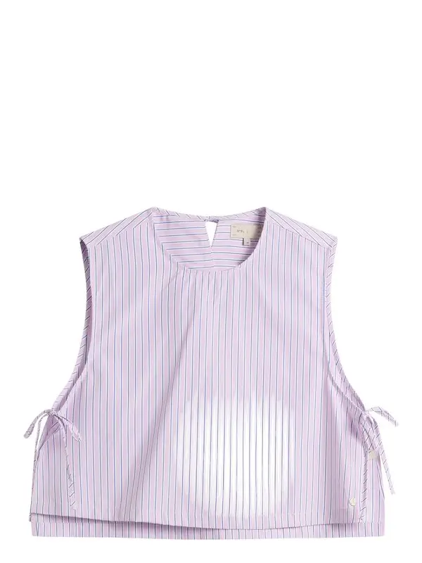 STEL Side Tie Vest Top - Pink Stripe