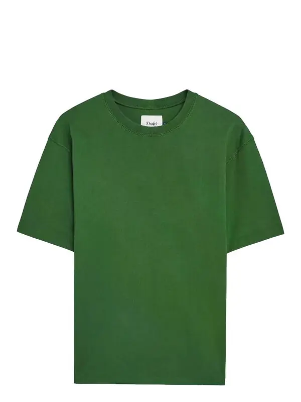 DRAKE'S Hiking Crew-neck Cotton T-shirt - Green