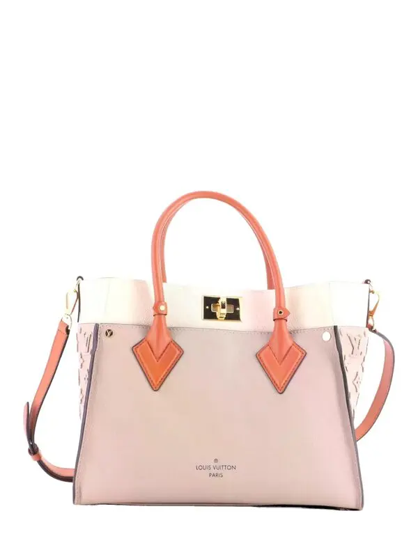 LOUIS VUITTON On My Side Monogram Tuffetage Leather Mm Tote Bag - Neutrals
