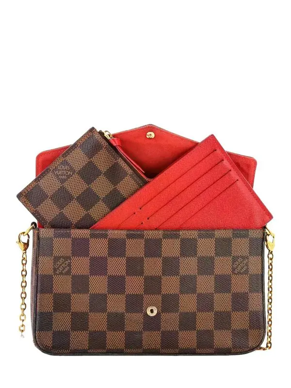 LOUIS VUITTON Felicie Pochette Damier - Brown