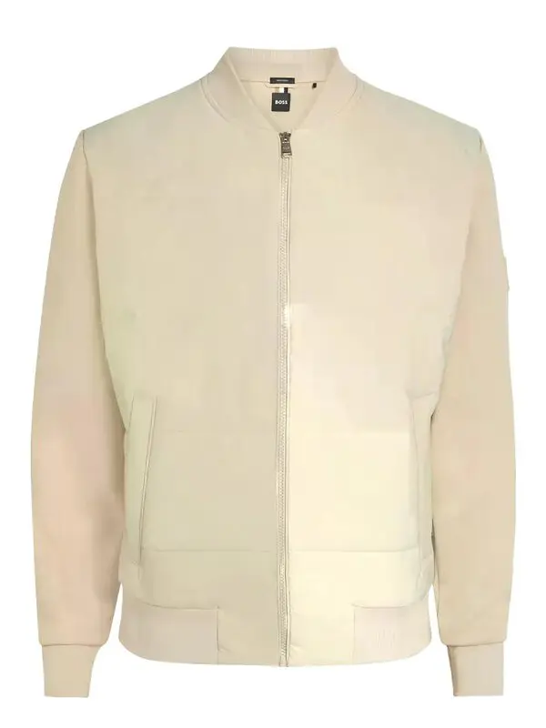 BOSS Zip-up Bomber Jacket - Neutrals
