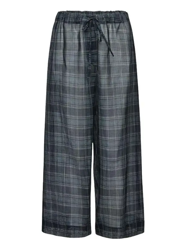 Magda Butrym Checked Culotte Trousers - Blue
