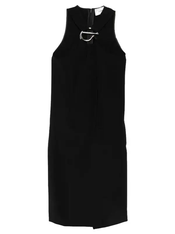 Coperni Logo-plaque Midi Dress - Black