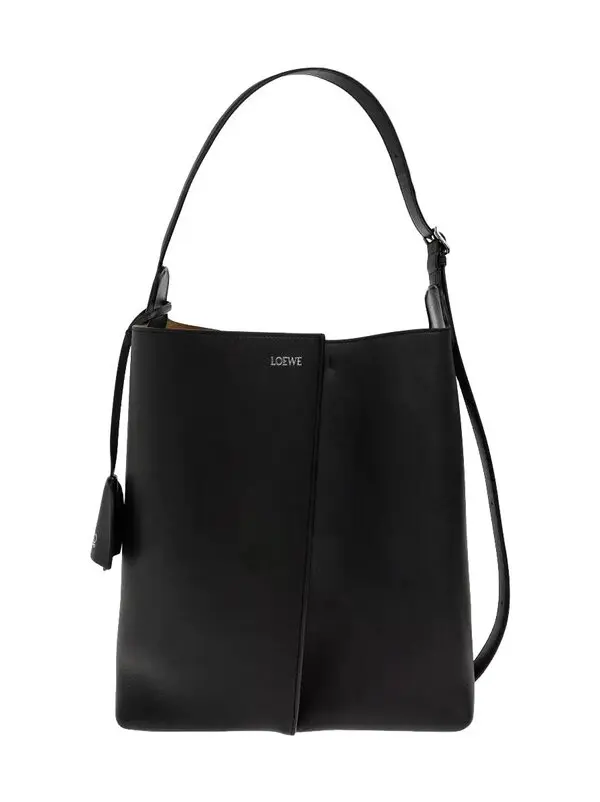 Loewe Large Bilbao Leather Bucket Bag - Black