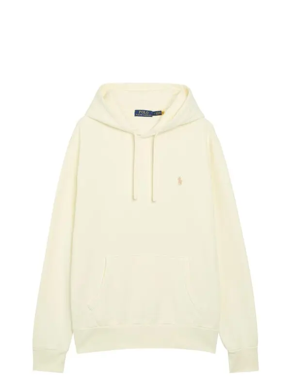 Polo Ralph Lauren Logo-embroidered Hooded Cotton Sweatshirt - Cream