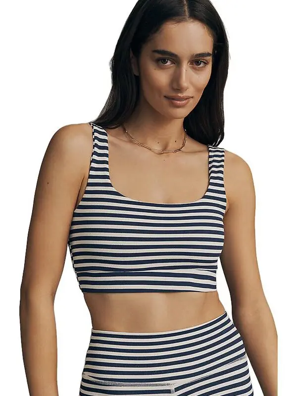 Strut This Stripe Bra Top - Blue Stripe