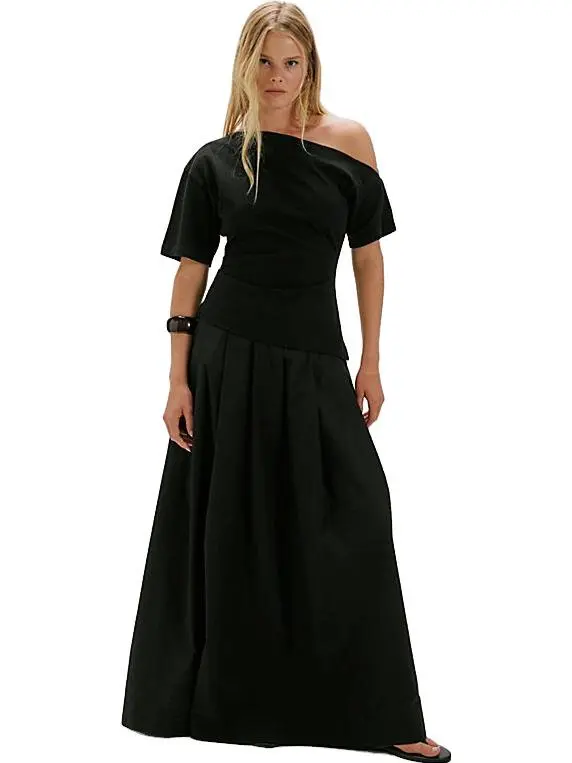 Bec & Bridge Chantal Off-the-shoulder Maxi Dress - Black