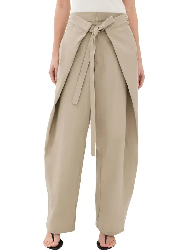 DARKPARK Stella Tie-front Pants - Taupe