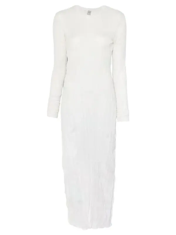 TOTEME Crinkled Maxi Dress - White
