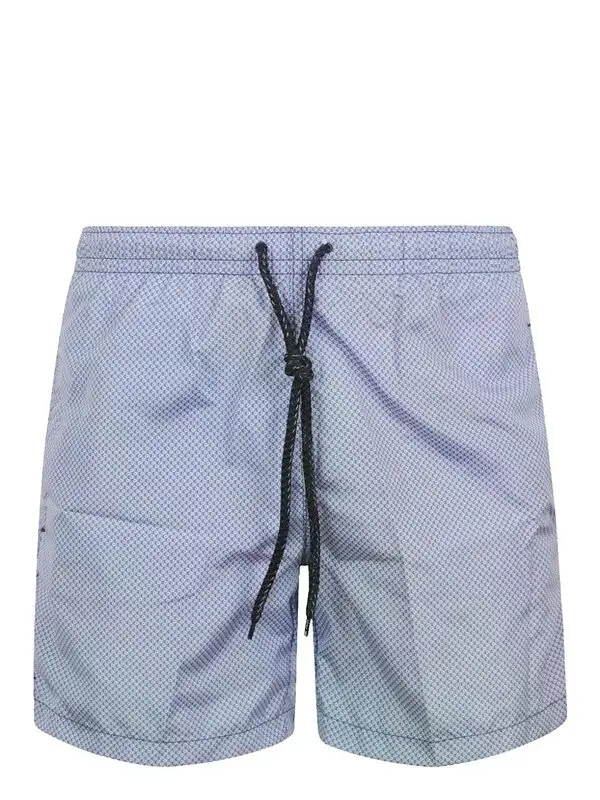 DRUMOHR Geometric-print Swim Shorts - Blue
