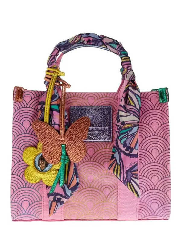 Kurt Geiger Small Southbank Geometric-print Tote - Pink