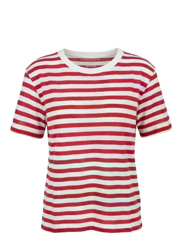Majestic Filatures Horizontal-stripe T-shirt - Red