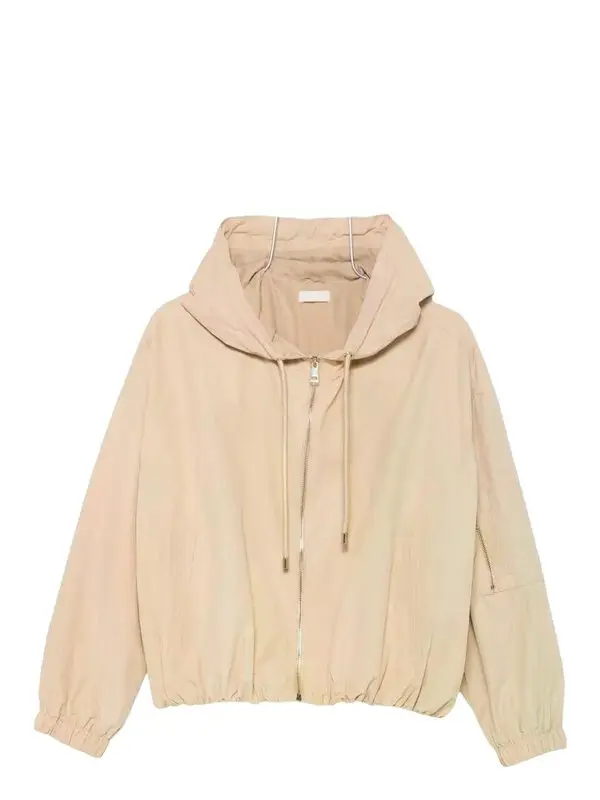 Liu Jo Drawstring Hooded Jacket - Neutrals