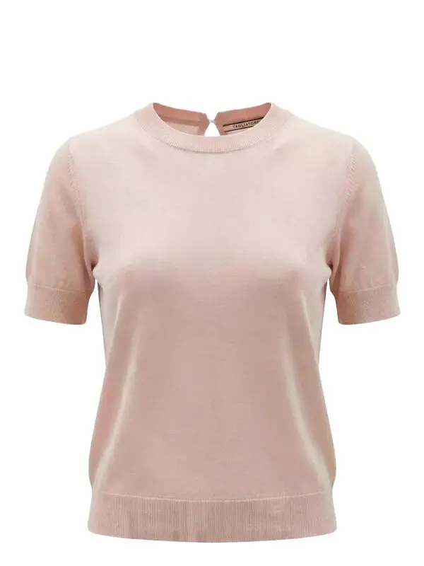 Tagliatore Short-sleeve Silk Top - Pink