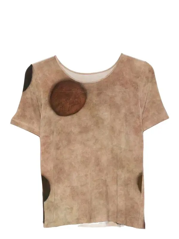 UMA WANG Tir Faded-effect T-shirt - Neutrals
