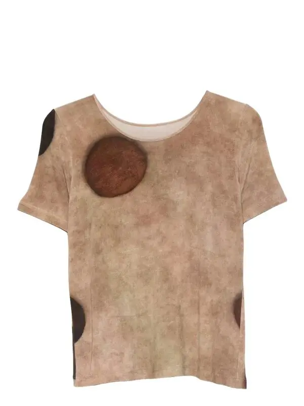 UMA WANG Tir Faded-effect T-shirt - Neutrals