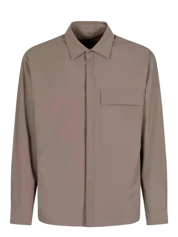 Herno Logo-plaque Flap-pocket Shirt - Neutrals