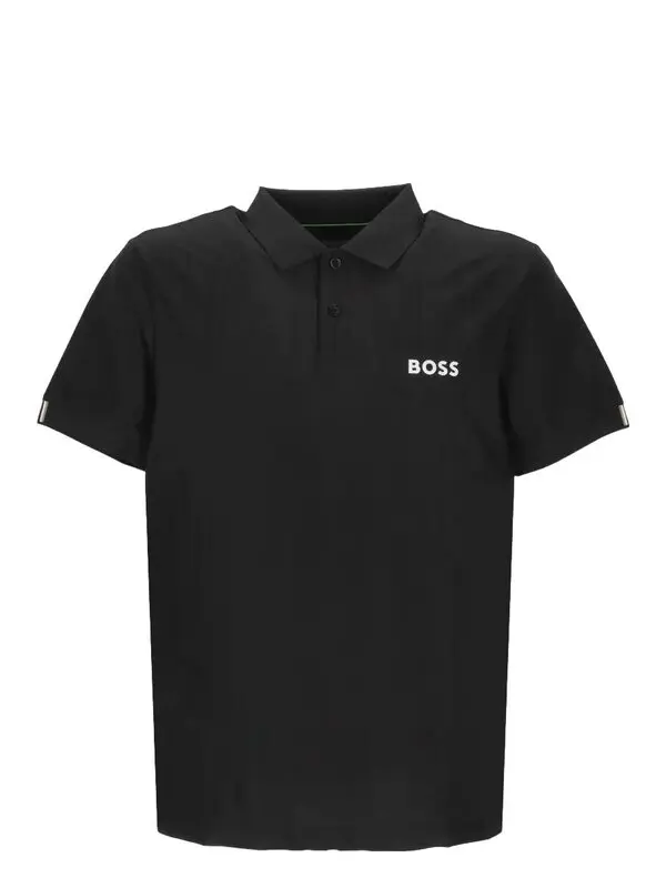 BOSS Logo-print Polo Shirt - Black