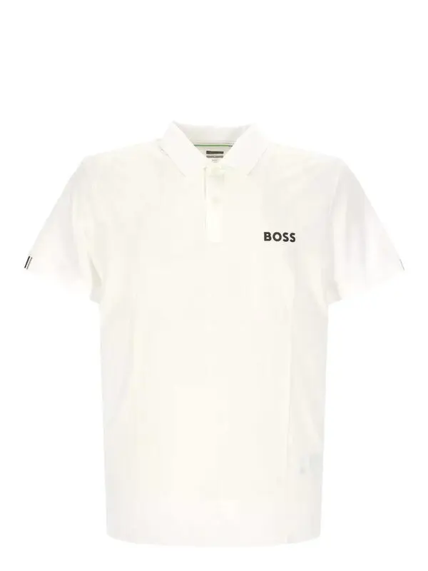 BOSS Logo-print Polo Shirt - White