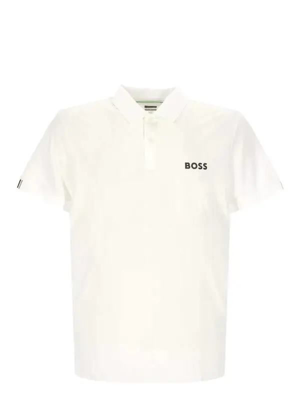 BOSS Logo-print Polo Shirt - White