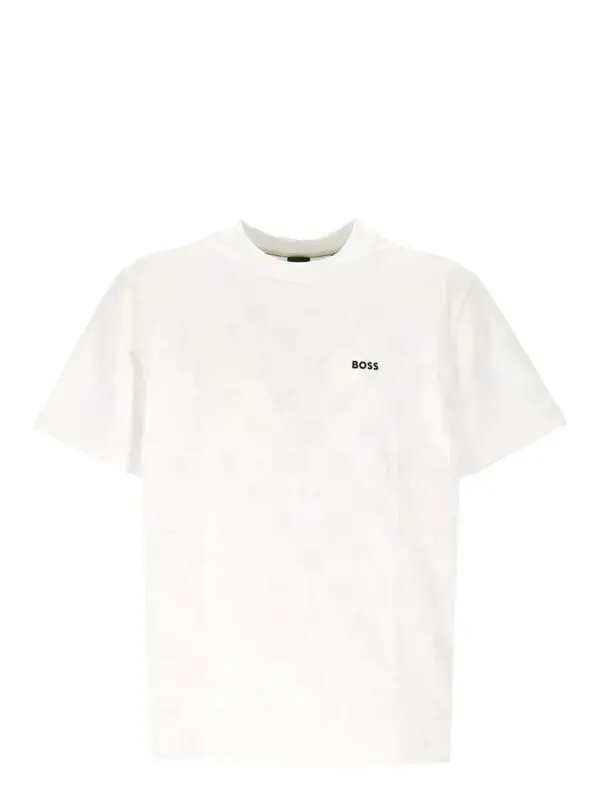 BOSS Tennis-ball Jacquard T-shirt - White