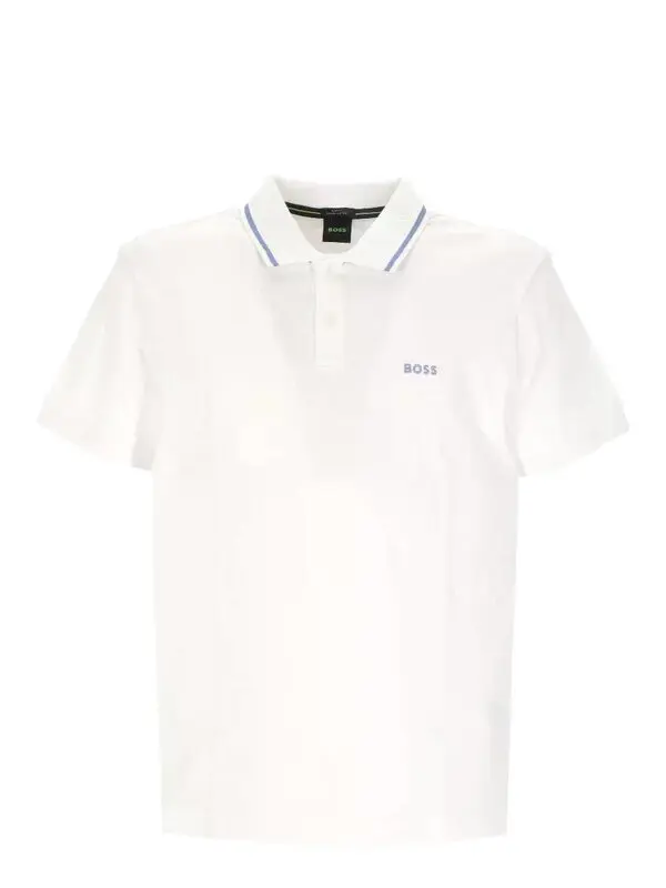 BOSS Logo-embroidered Polo Shirt - White