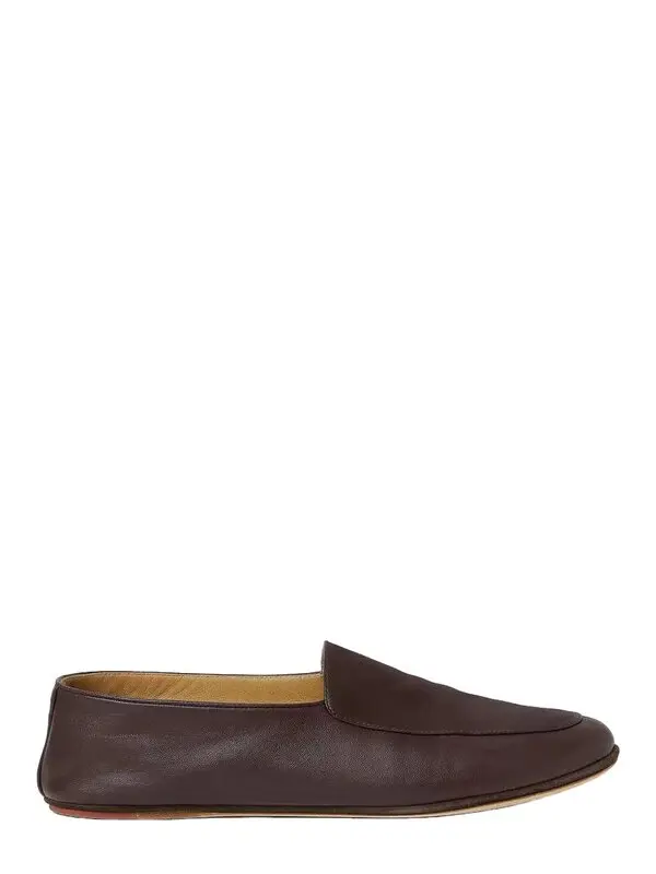 Loro Piana Anton Lambskin Loafers - Brown