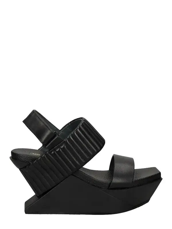 United Nude Delta Wedge Puffer Touch-strap Sandals - Black