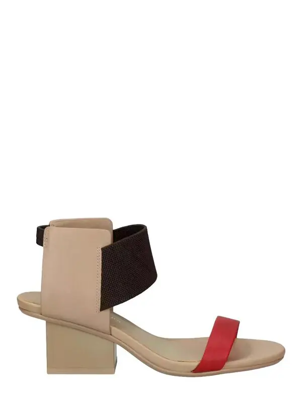 United Nude Raila Mid Elasticated-strap Block-heel Sandals - Neutrals