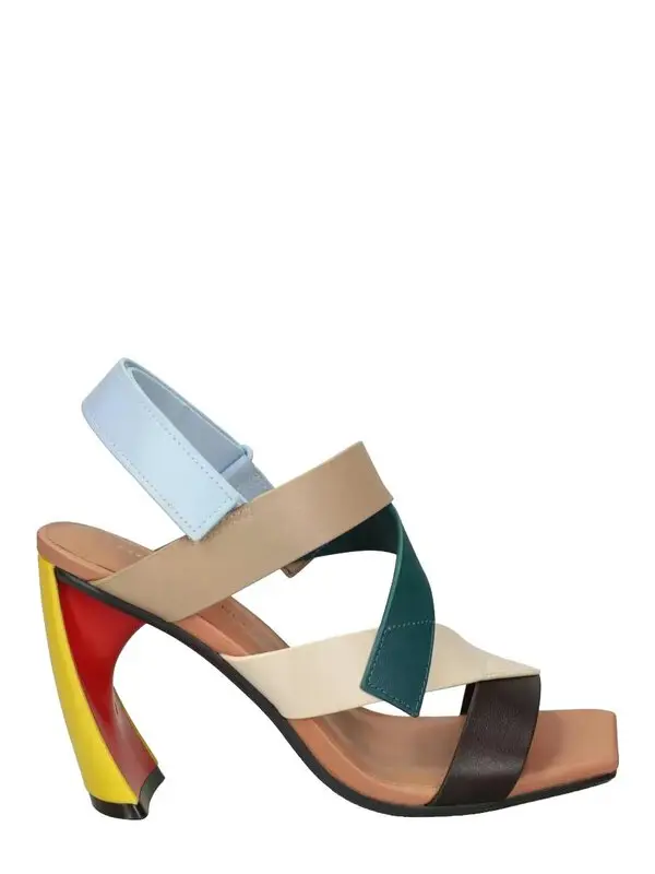 United Nude Juma Straps Hi Color-blocking Crossover Sandals - Neutrals