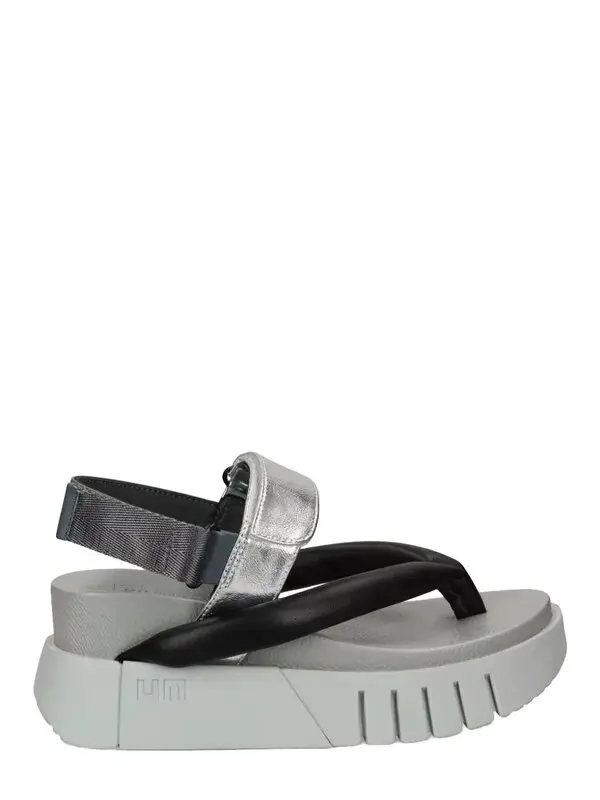 United Nude Delta Tong Padded Metallic Sandals - Black