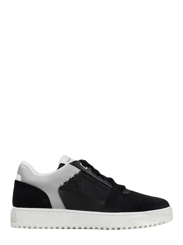 Emporio Armani Panelled Mesh Sneakers - Black