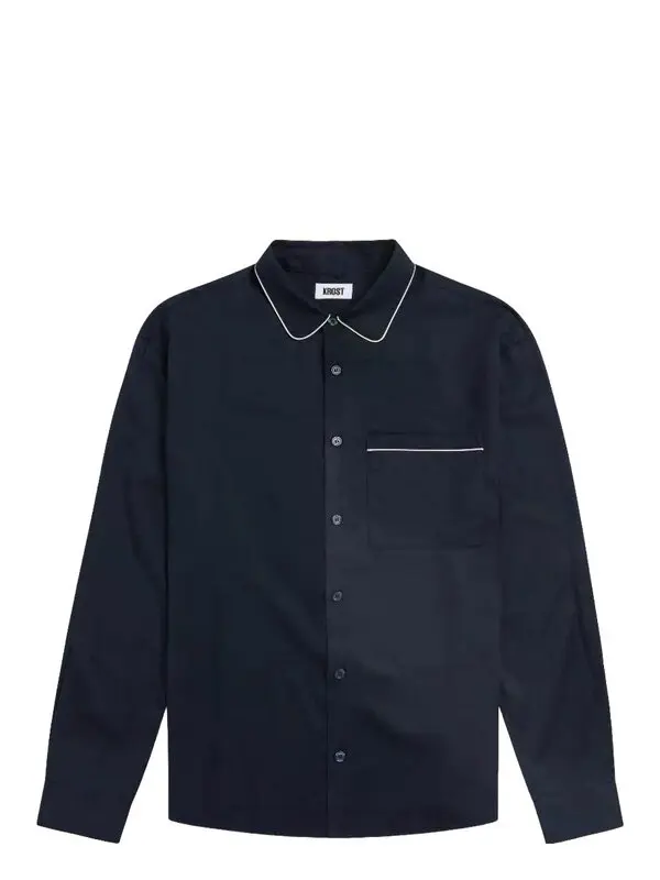 KROST Piped-trim Patch-pocket Shirt - Blue
