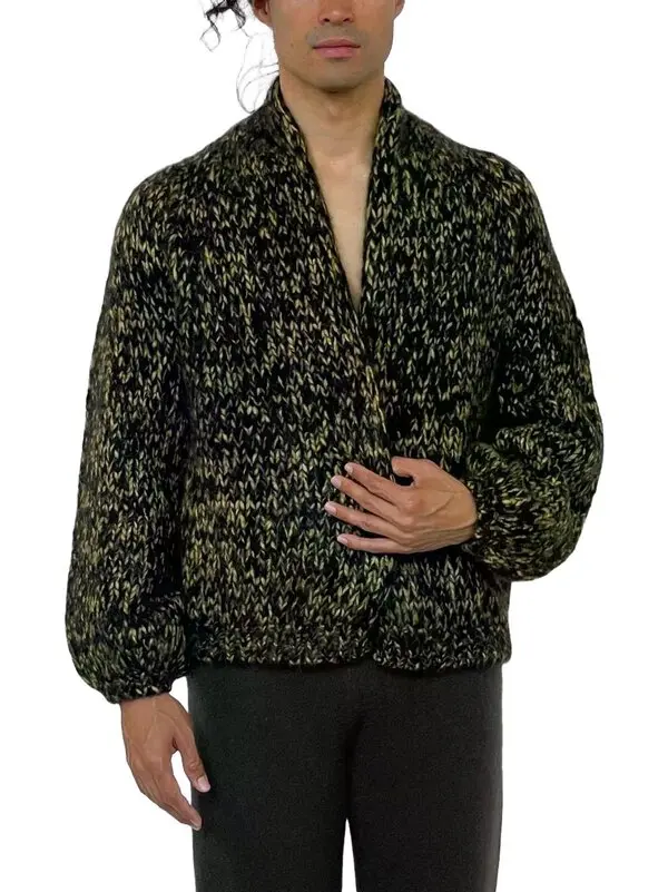 Frenckenberger Chunky-knit Shawl-lapel Cardigan - Black
