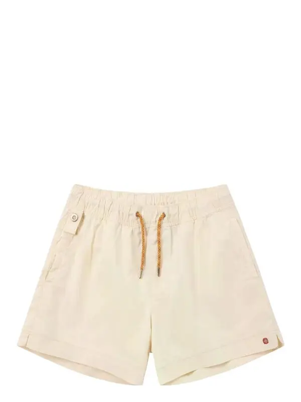 AMUNDSEN Drawstring-waistband Logo-patch Shorts - Neutrals