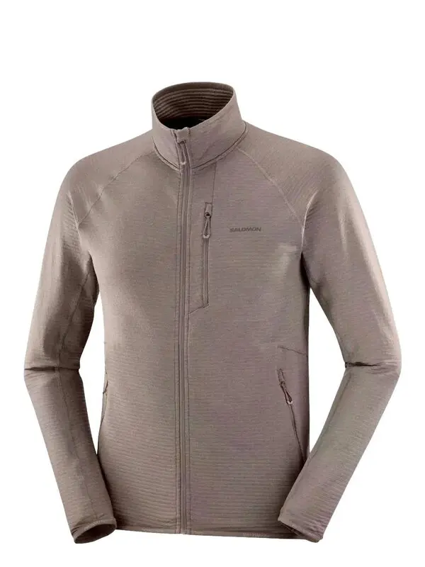 SALOMON Ribbed Raglan-sleeve Jacket - Brown