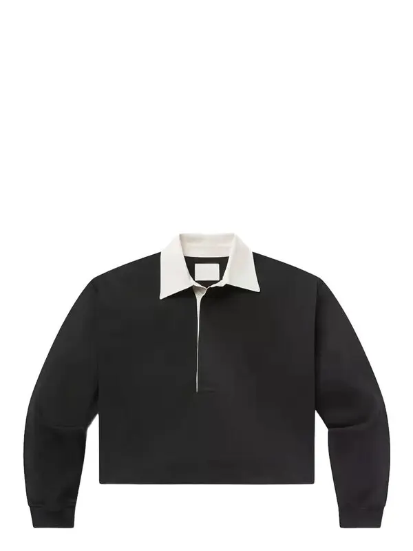 Citizens Of Humanity Aris Rugby Contrast-collar Polo Top - Black