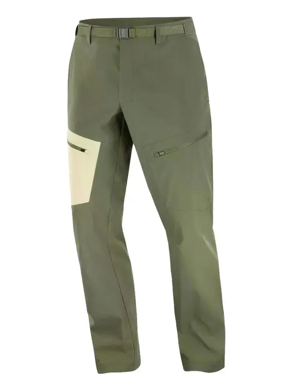 SALOMON Panelled Belted Hiking Trousers - Green
